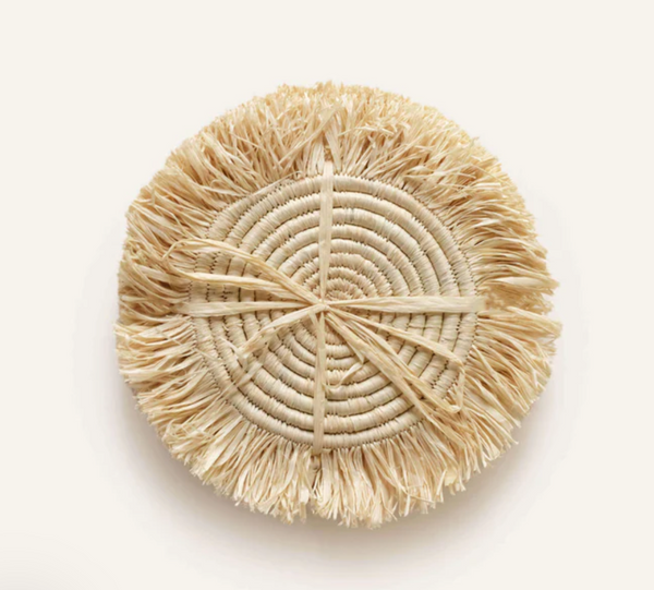 Raffia Fringe Coasters – maeree